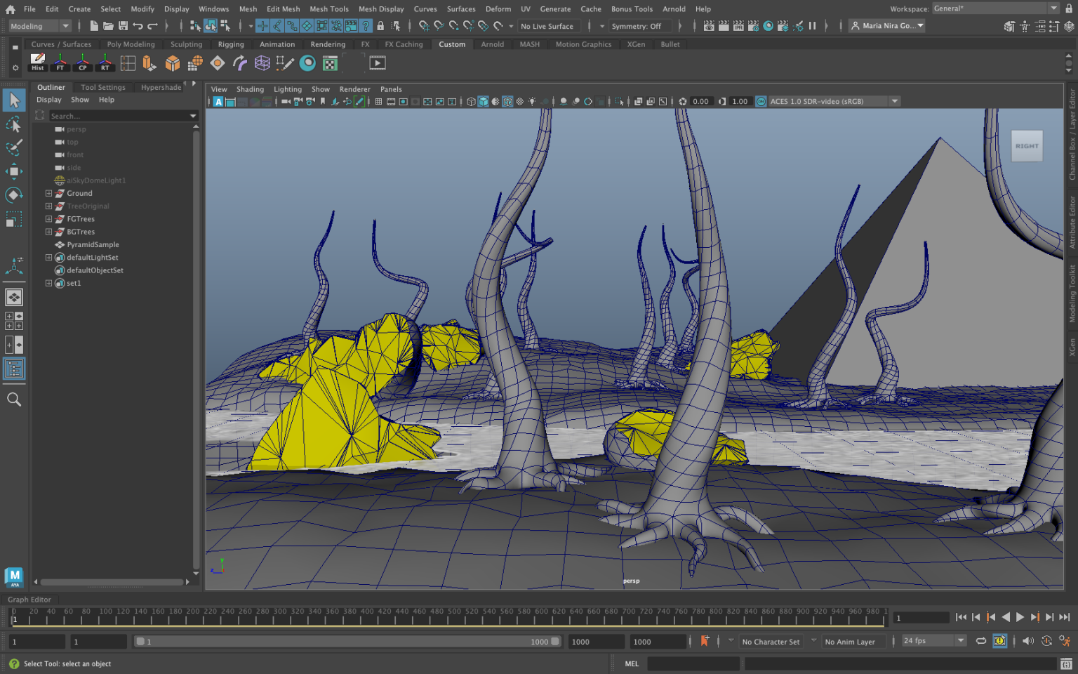 Week 4: Trees Modelling in Maya, & Previs – Nira's VFX Blog