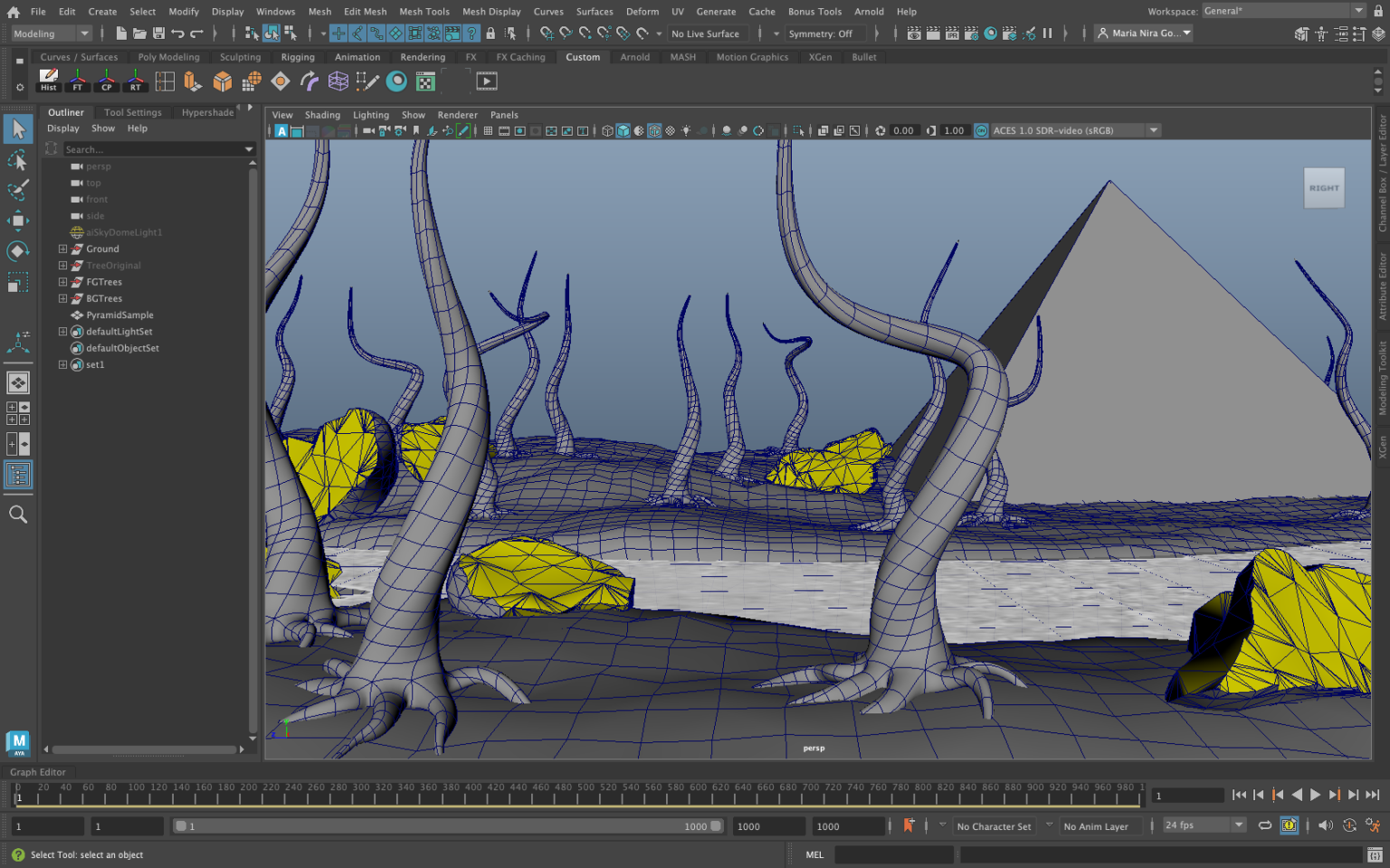 Week 4: Trees Modelling in Maya, & Previs – Nira's VFX Blog