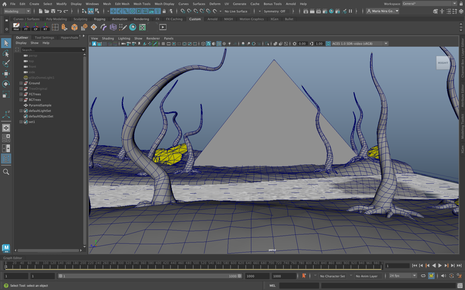 Week 4: Trees Modelling in Maya, & Previs – Nira's VFX Blog
