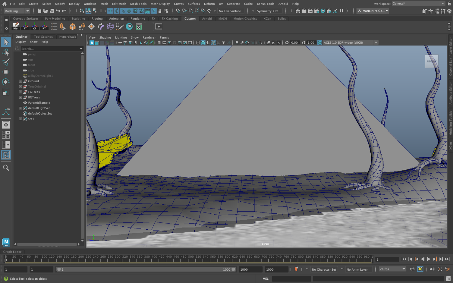 Week 4: Trees Modelling in Maya, & Previs – Nira's VFX Blog