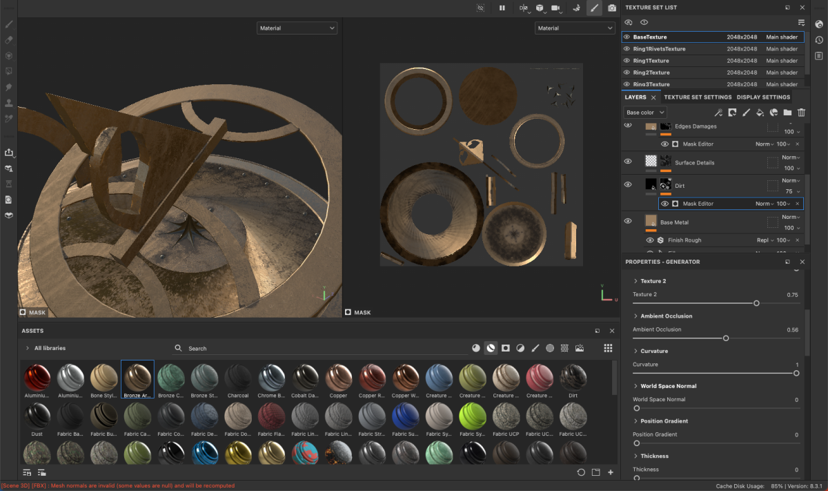 Week 9: Hologram Base Textures in Substance Painter & Final Model ...