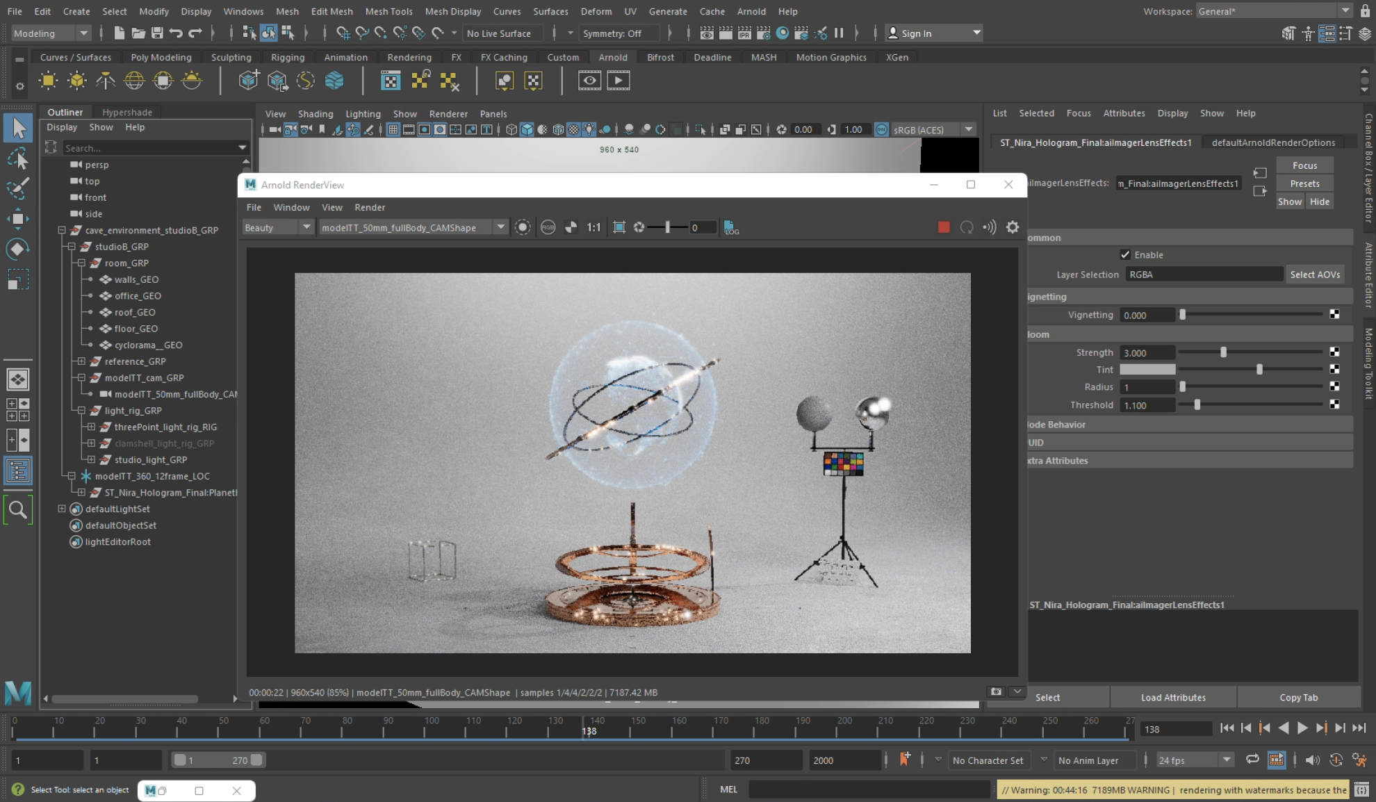 Weeks 10 & 11: Final Models Render with Studio Lighting in Maya ...